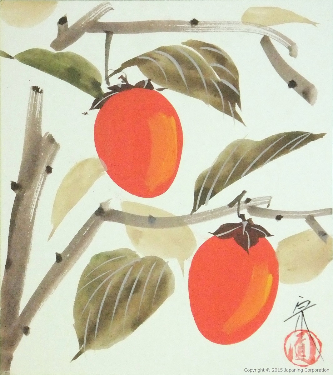 Shikishi Paperboard (Persimmons) | Japanese Handmade Crafts Shop ...