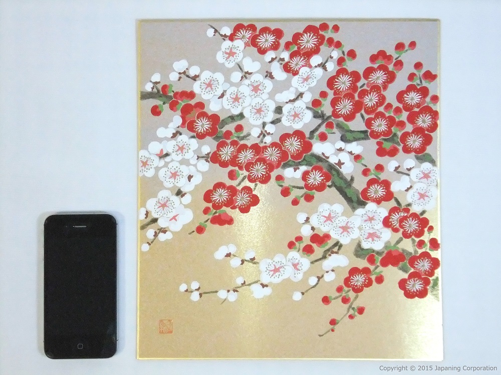 Shikishi Paperboard (Ume Flowers) | Japanese Handmade Crafts Shop ...