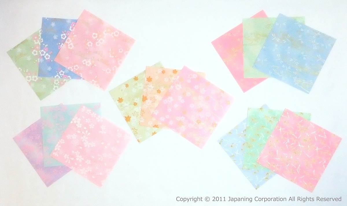Set of 15 assorted Kimono deaign origami papers =Asa-sumi= | Japanese ...
