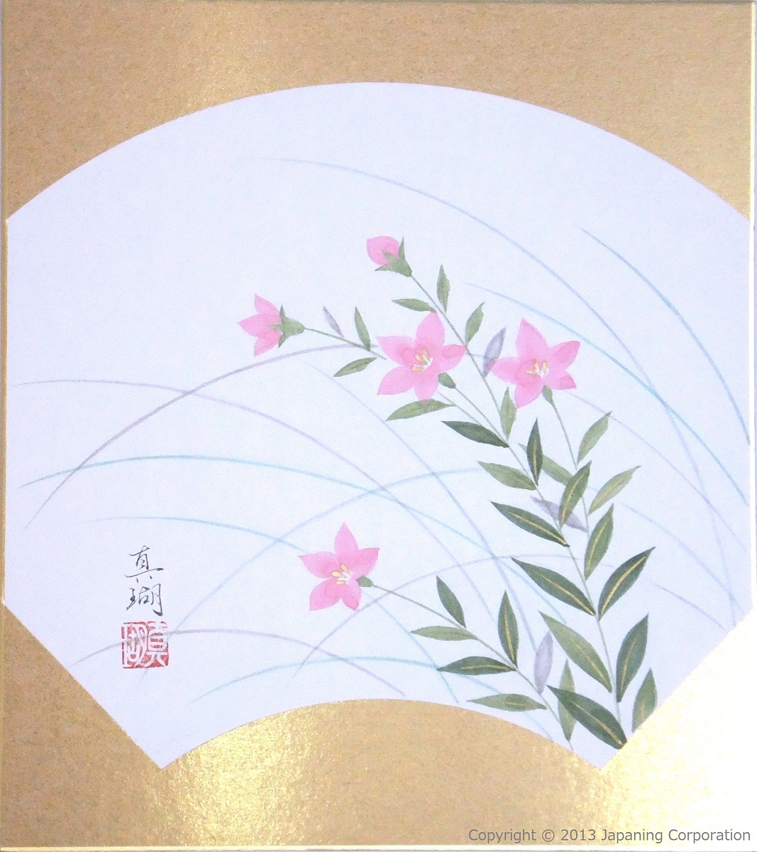 Shikishi Paperboard (Bellflower) | Japanese Handmade Crafts Shop ...